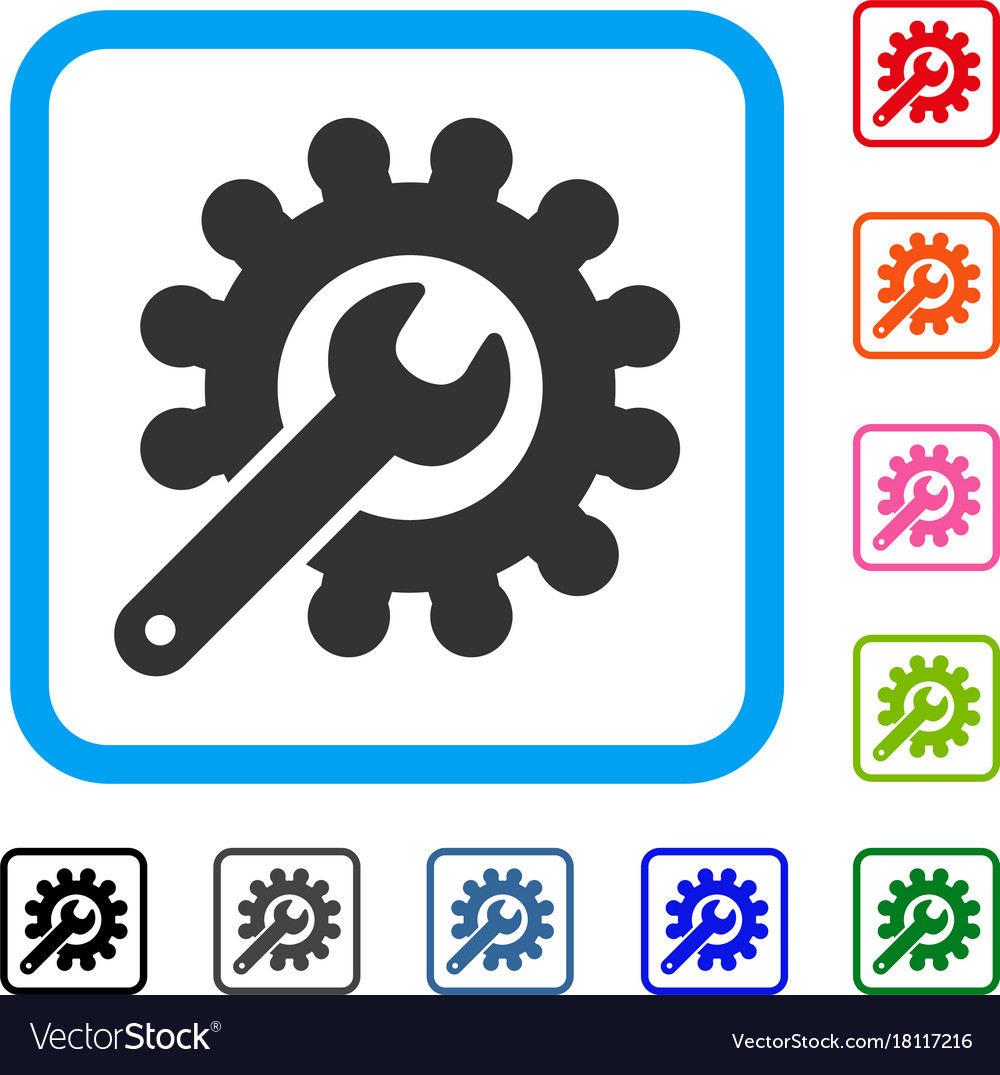 Customization tools framed icon Royalty Free Vector Image