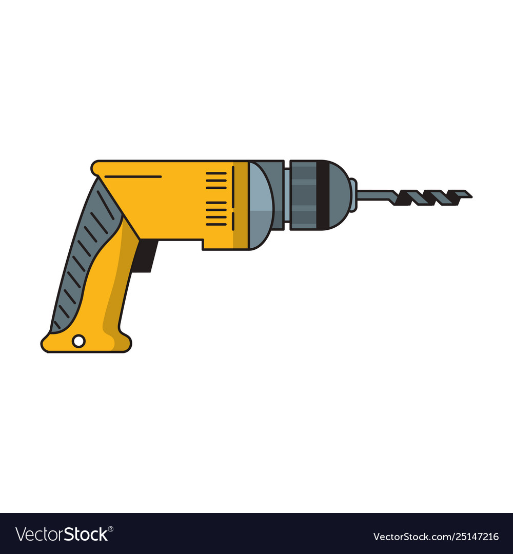 Drill construction tool Royalty Free Vector Image