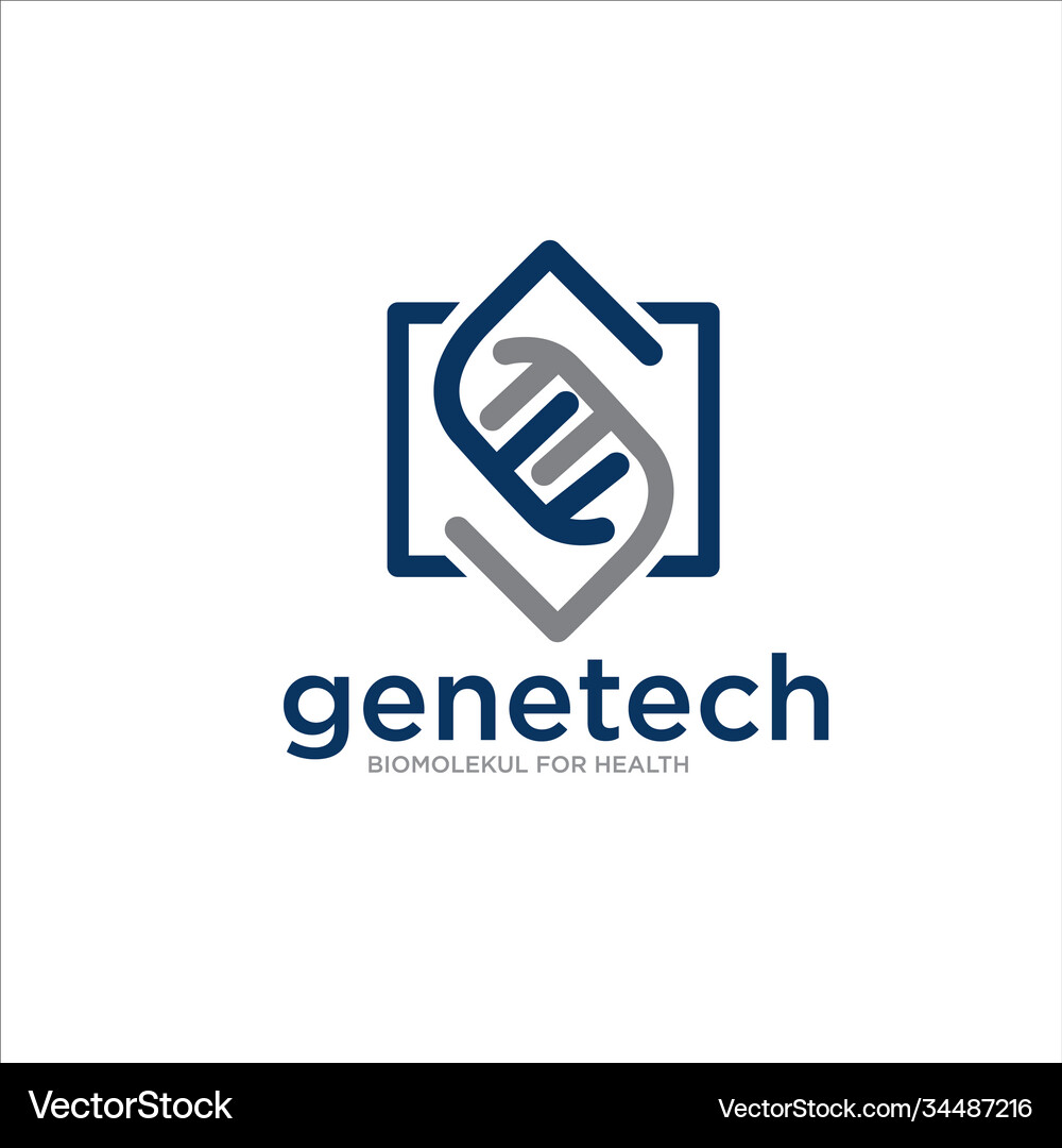 Genetic technology logo designs for medical Vector Image