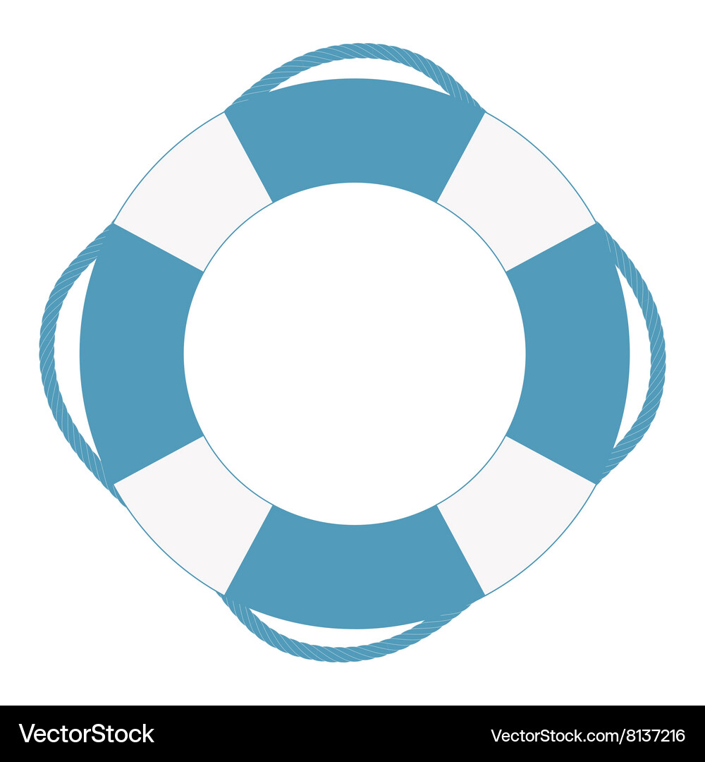 Lifebuoy sign symbol Royalty Free Vector Image