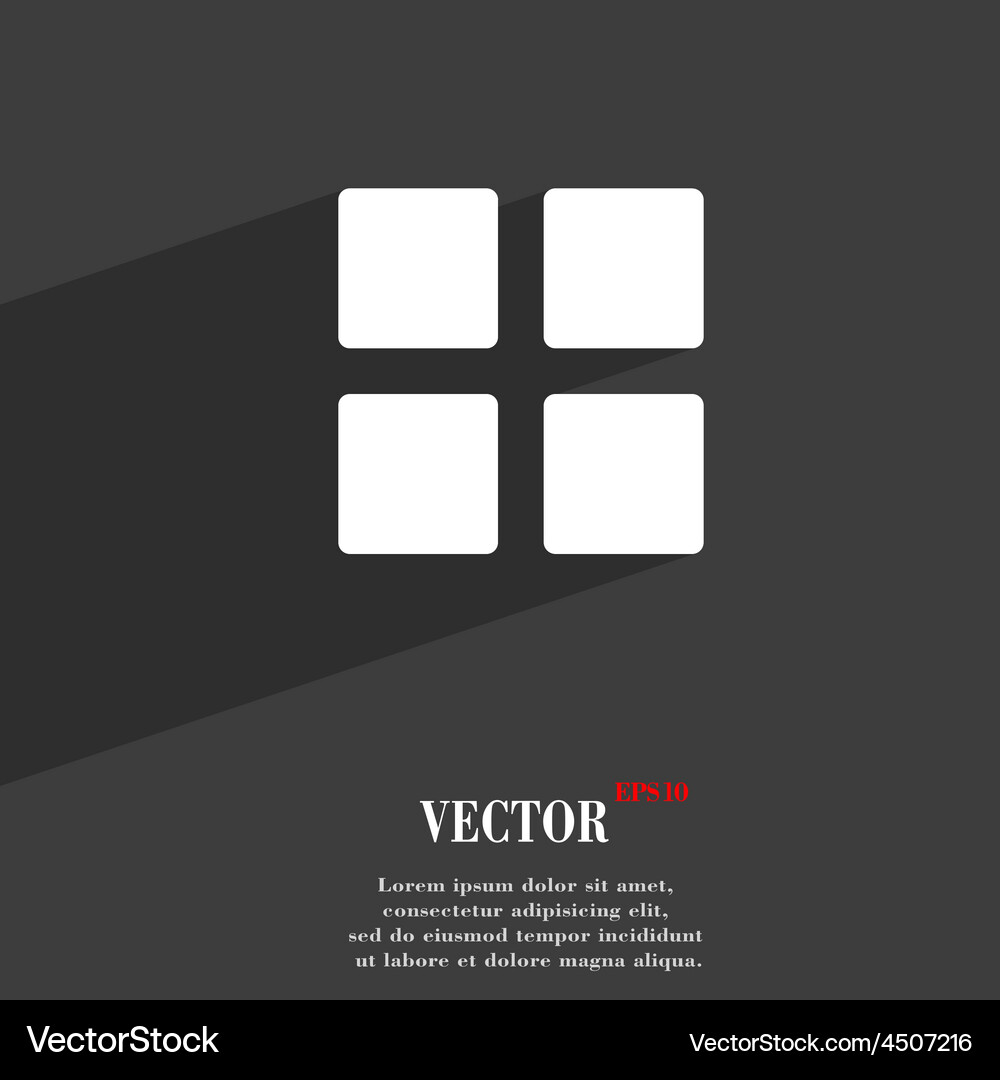 List menu content view options icon symbol flat Vector Image
