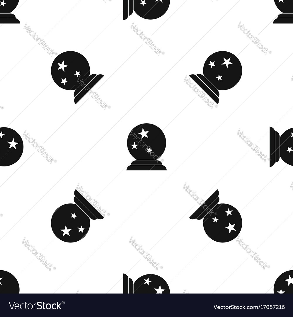 Magic ball pattern seamless black Royalty Free Vector Image