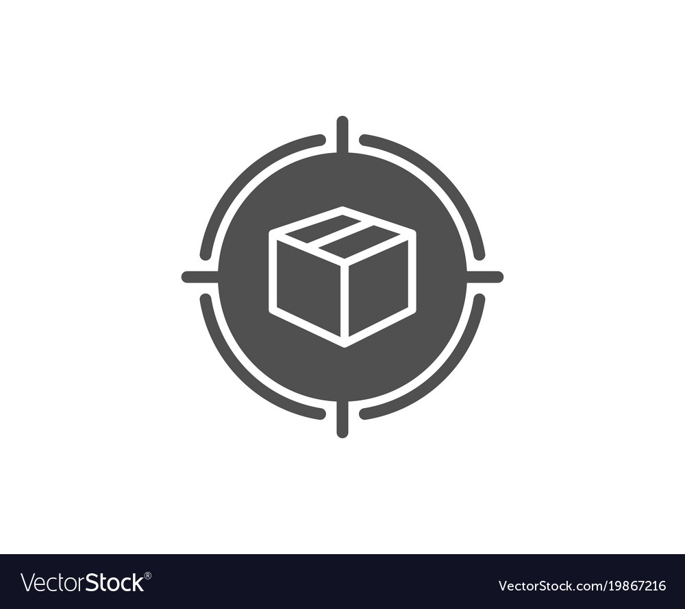 Parcel tracking simple icon delivery monitoring Vector Image