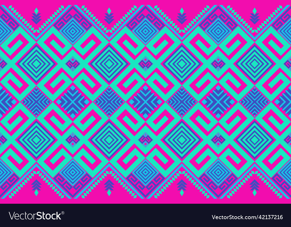 Pink native aztec zig zag pattern Royalty Free Vector Image