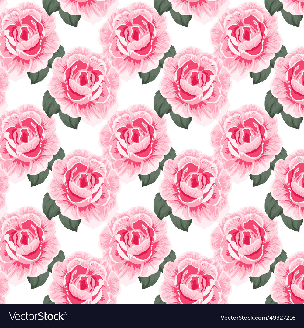 Pink rose pattern Royalty Free Vector Image - VectorStock