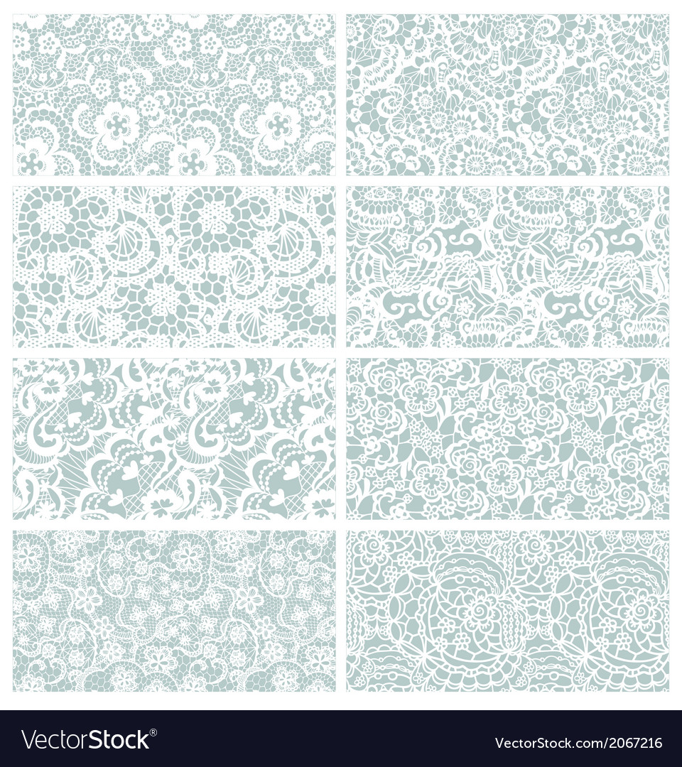 Set lacy patterns Royalty Free Vector Image - VectorStock