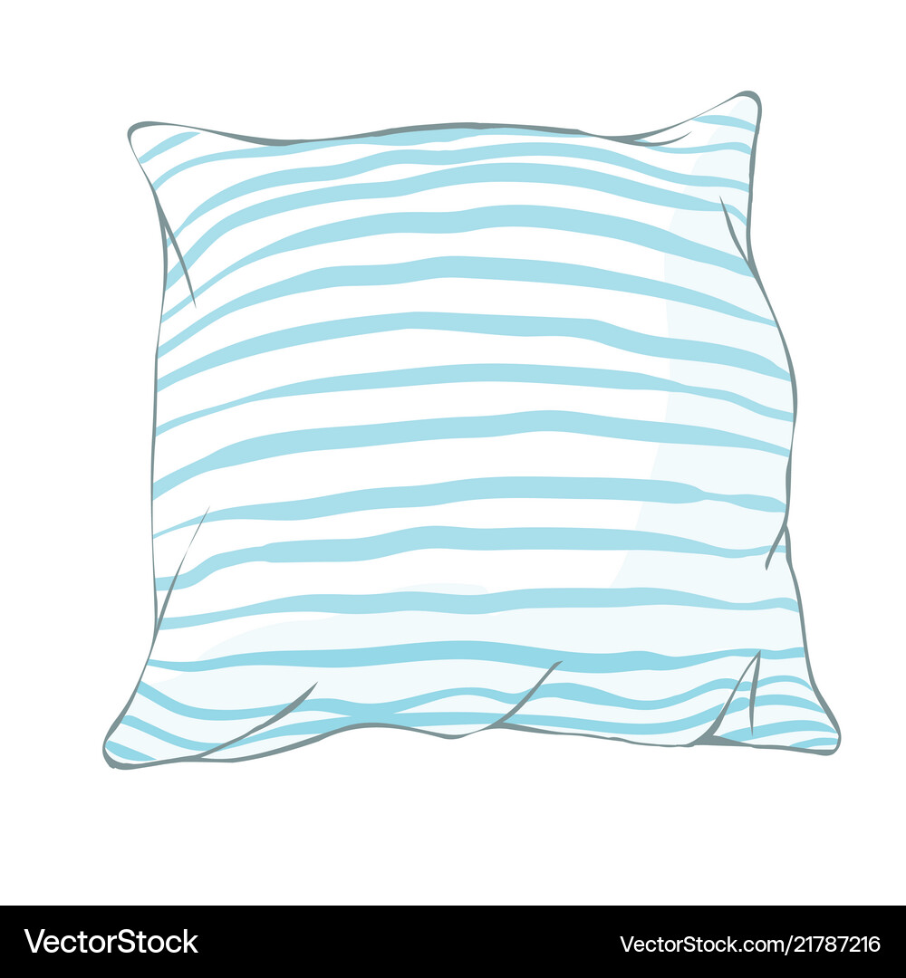 Sketch pillow art pillow isolated white pillow Vector Image