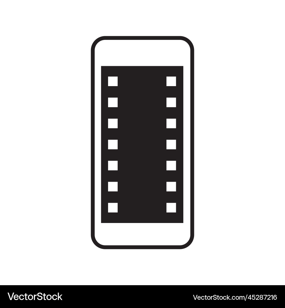 Smartphone movie icon logo Royalty Free Vector Image