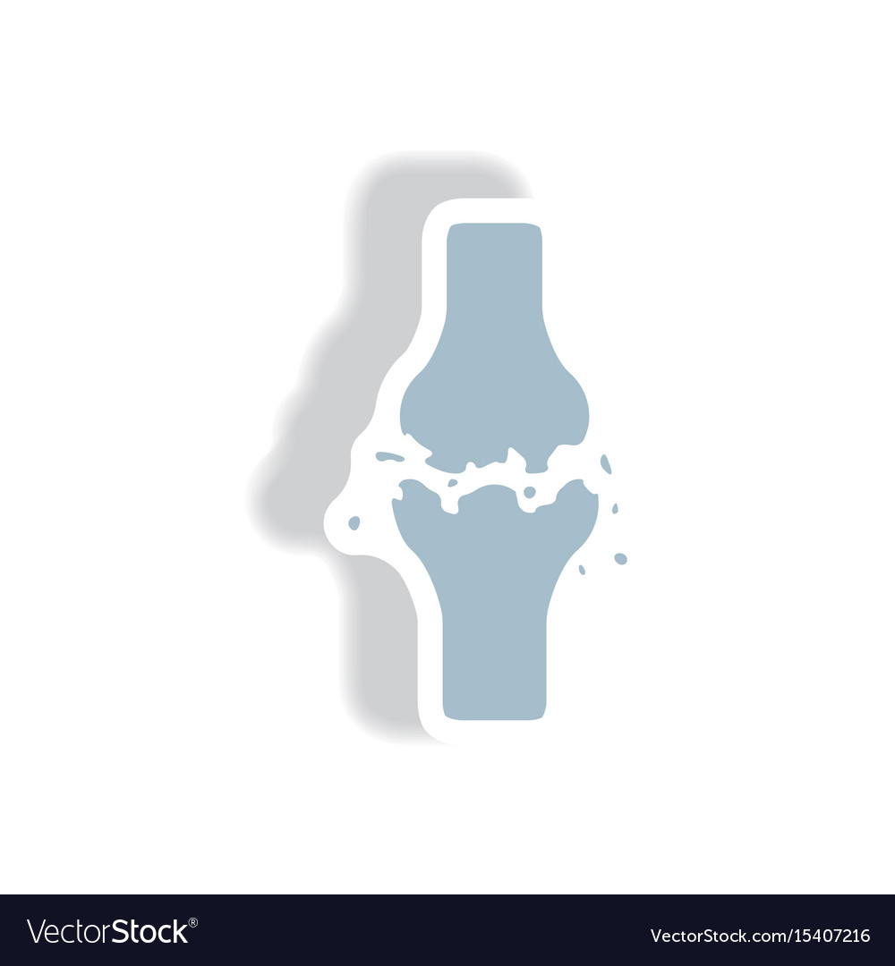 Stylish Icon In Paper Sticker Style Bone Fracture Vector Image