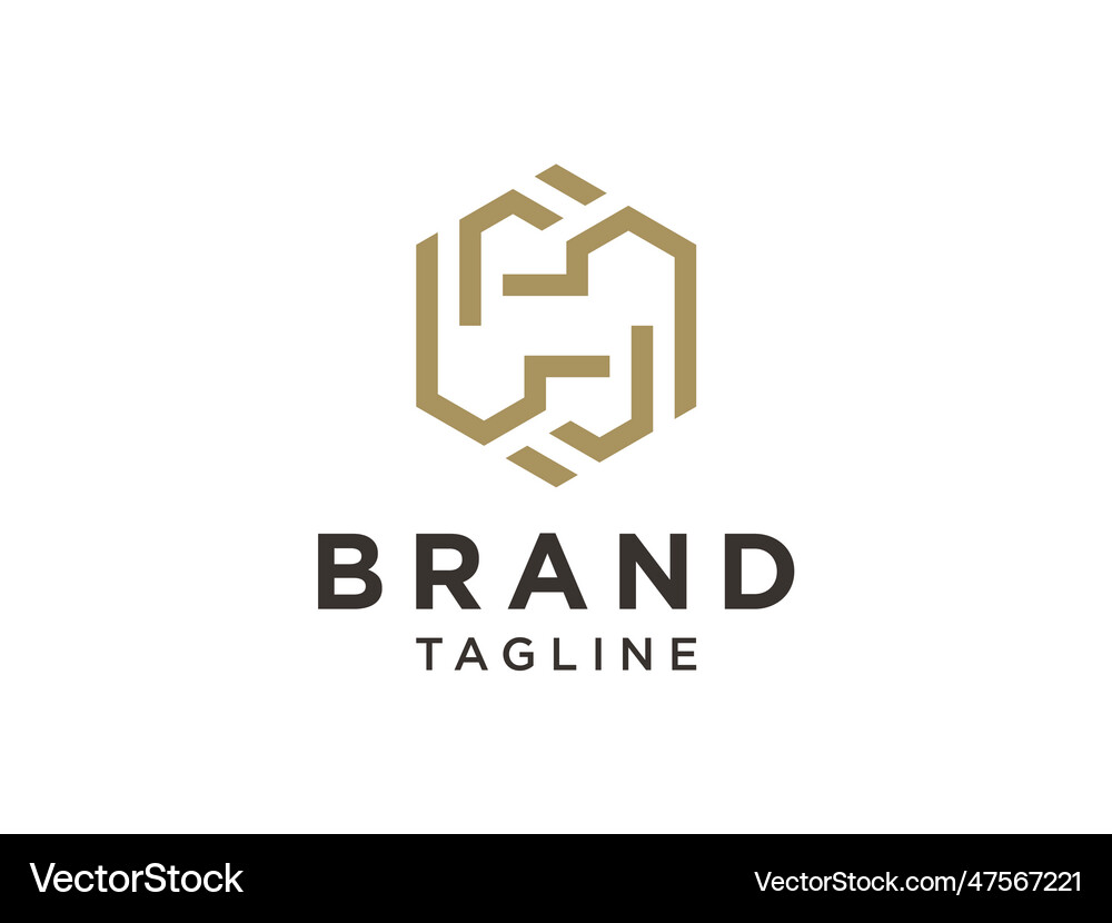 Abstract initial letter h logo simple letter Vector Image