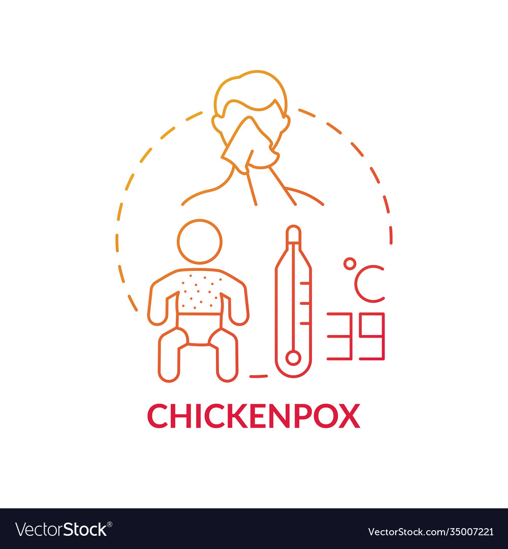 Chickenpox concept icon Royalty Free Vector Image