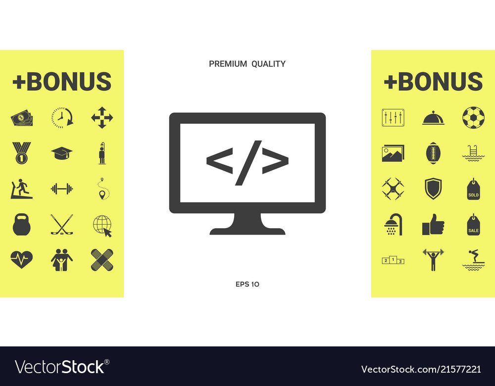 Coding symbol icon Royalty Free Vector Image - VectorStock