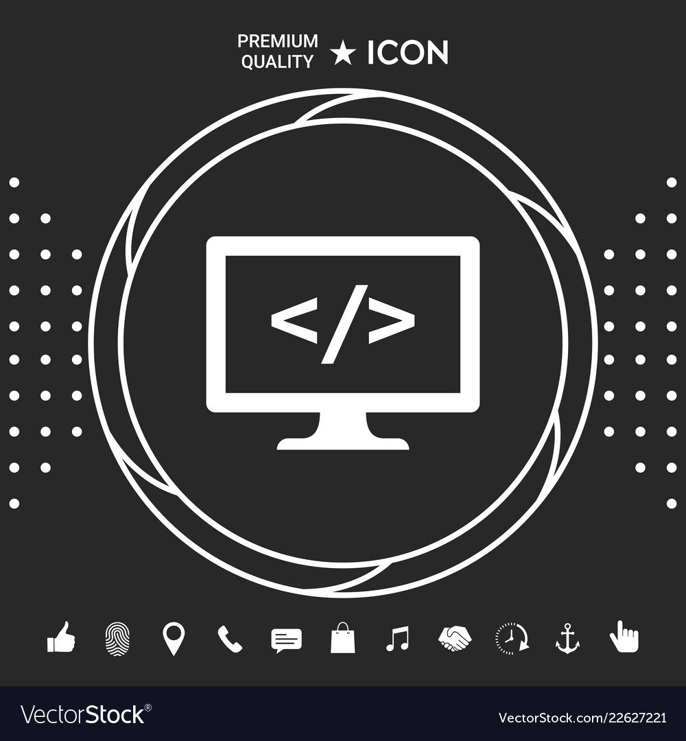 Coding symbol icon Royalty Free Vector Image - VectorStock