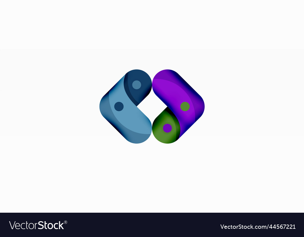 Creative geometric wallpaper round arrow shape Vector Image