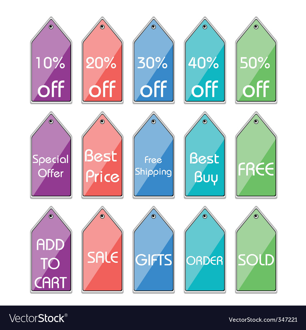 Discount tags Royalty Free Vector Image - VectorStock