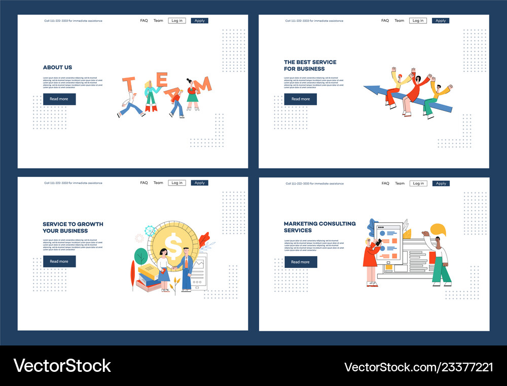 Effective team work poster work colleagues Vector Image