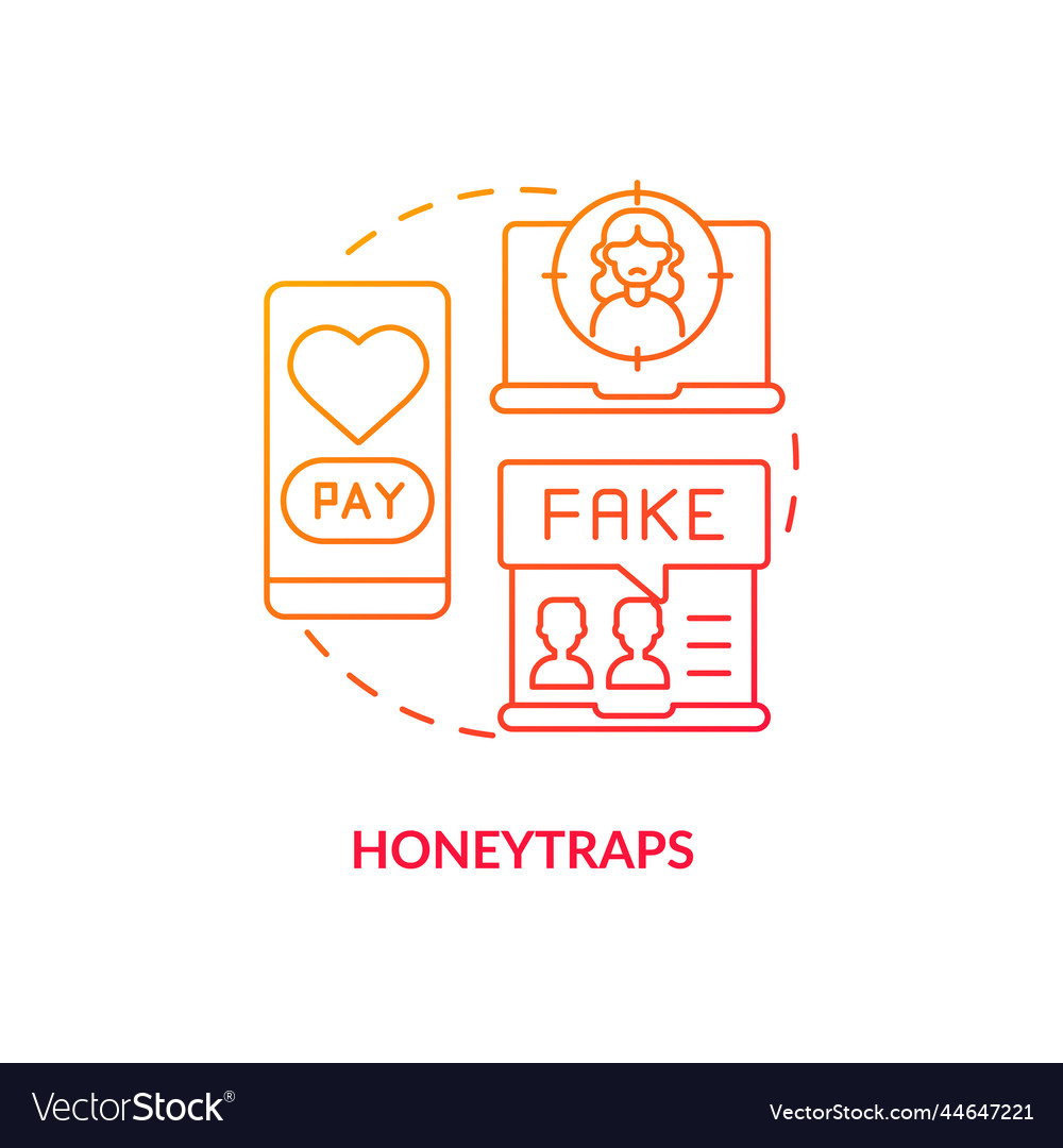 Honeytraps red gradient concept icon Royalty Free Vector Honeytraps red gradient concept icon Royalty Free Vector