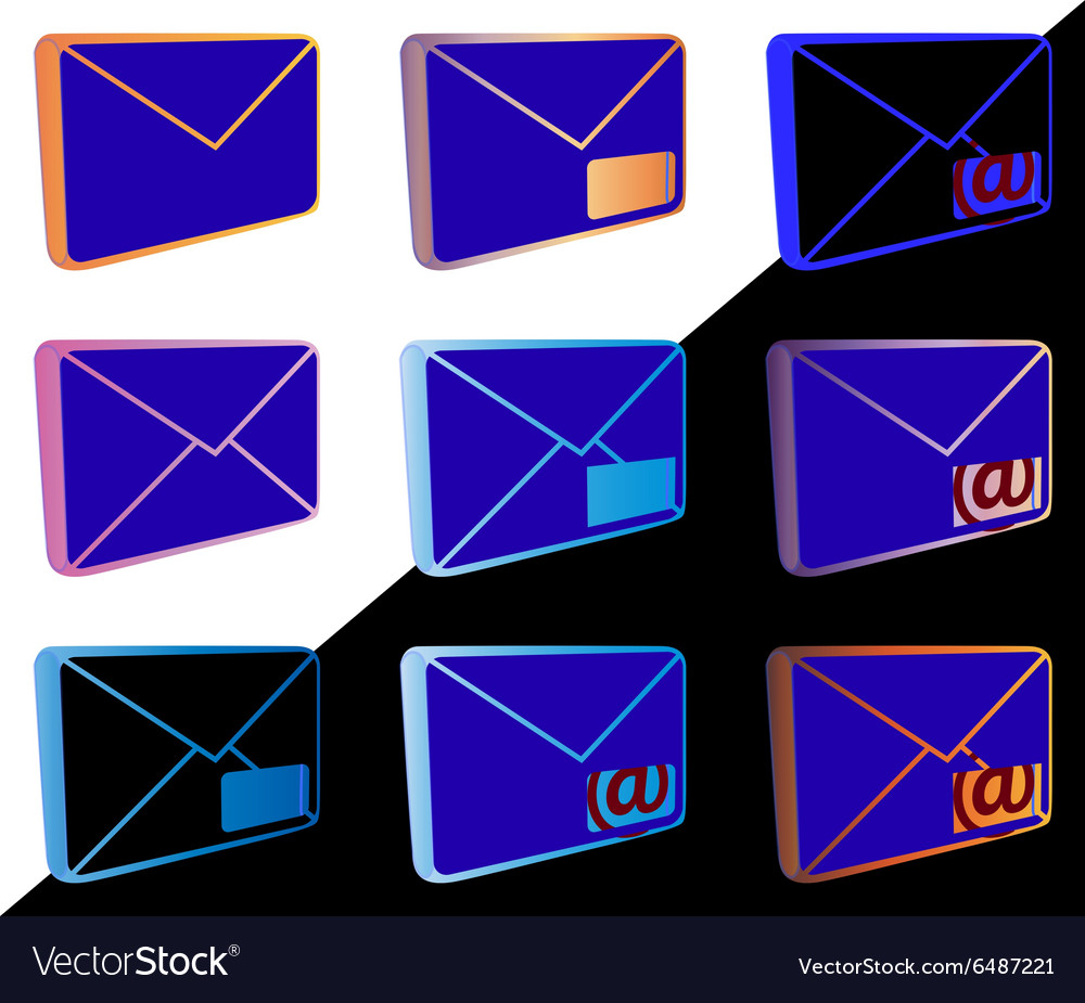 Mail icons for web design Royalty Free Vector Image