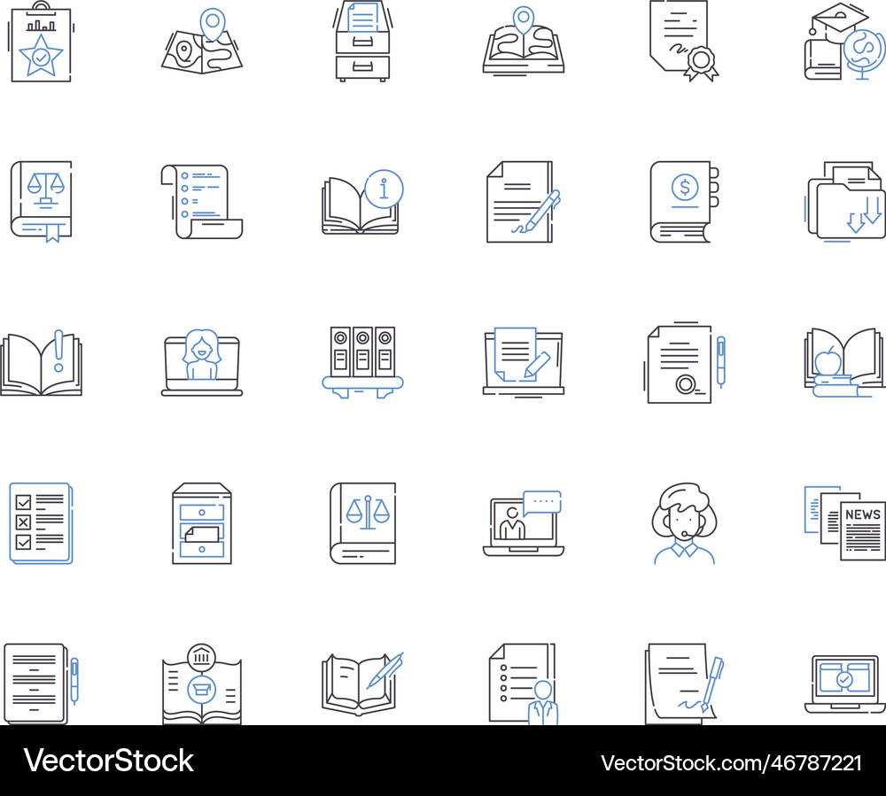 Marketing analysys line icons collection Vector Image