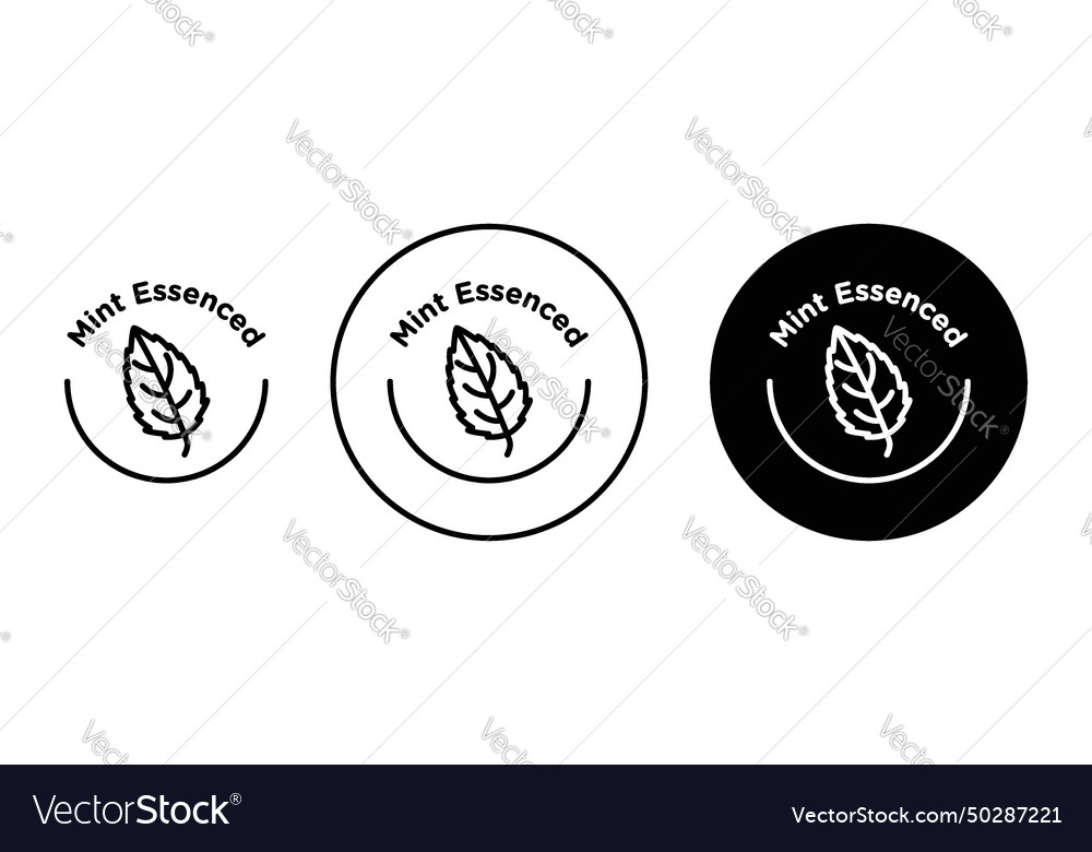 Mint essenced icon Royalty Free Vector Image - VectorStock