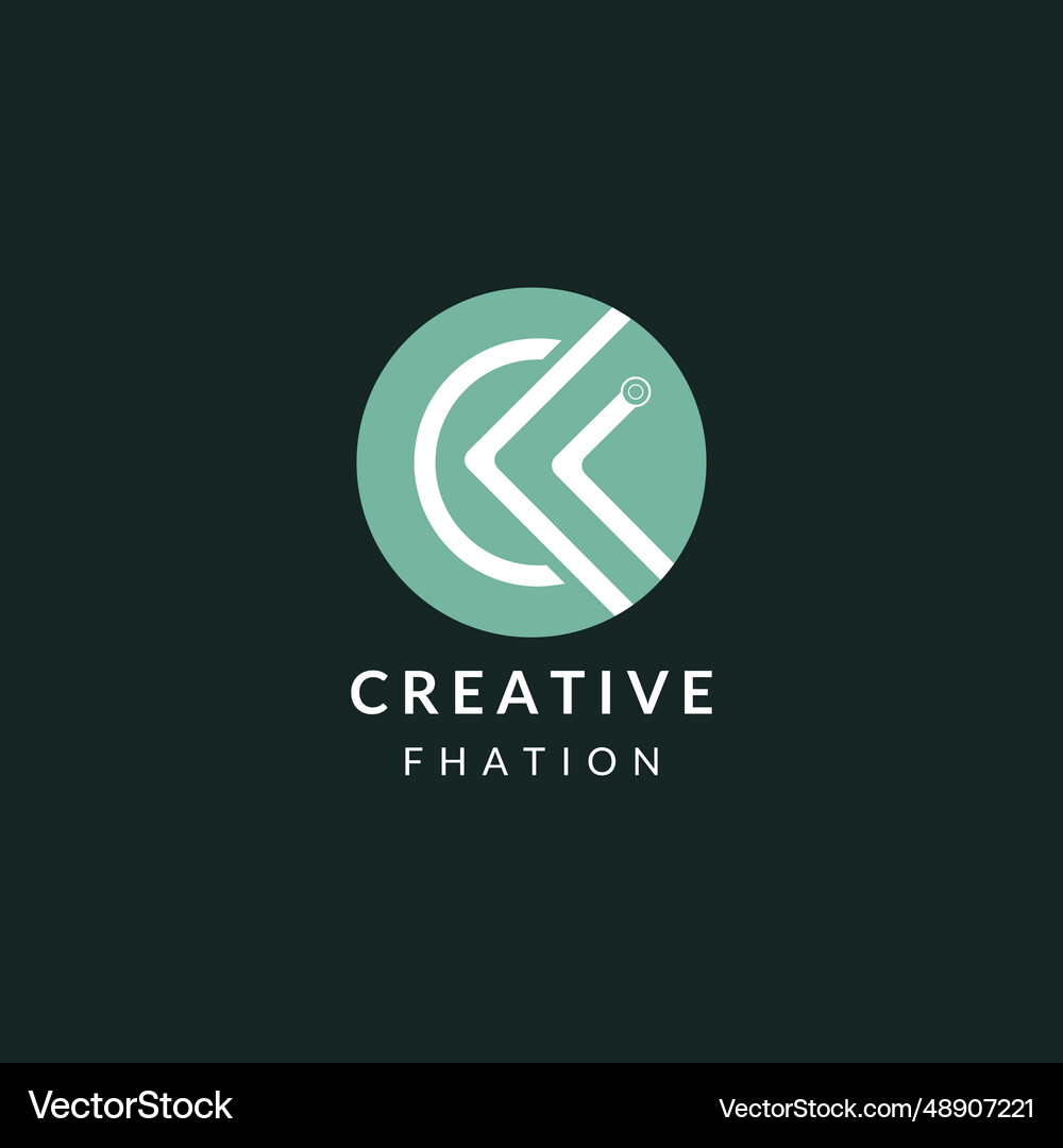 Modern cf letter design Royalty Free Vector Image