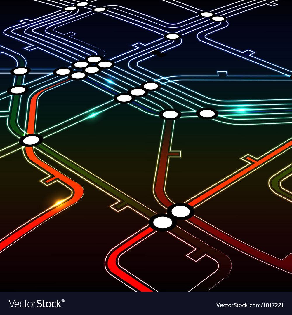 Perspective background metro scheme Royalty Free Vector