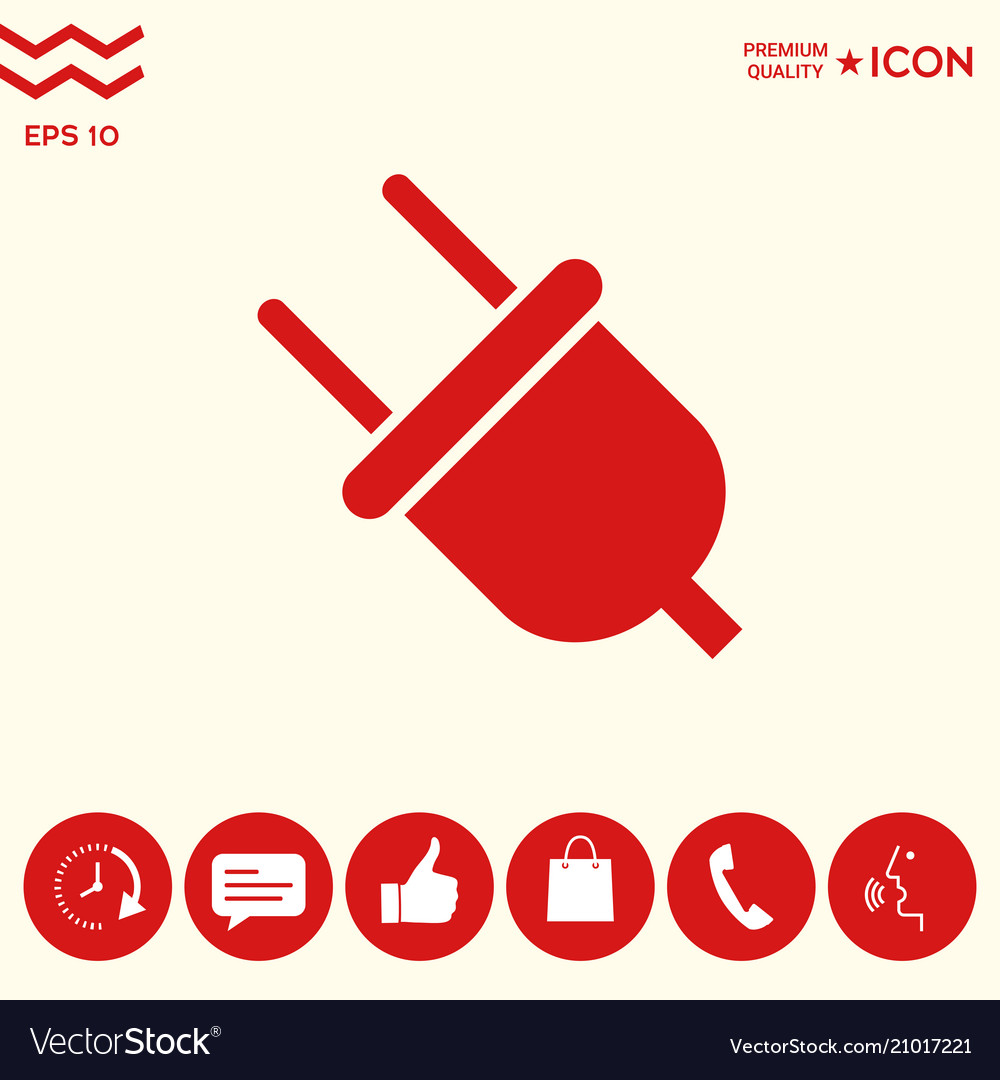 Plug icon symbol Royalty Free Vector Image - VectorStock