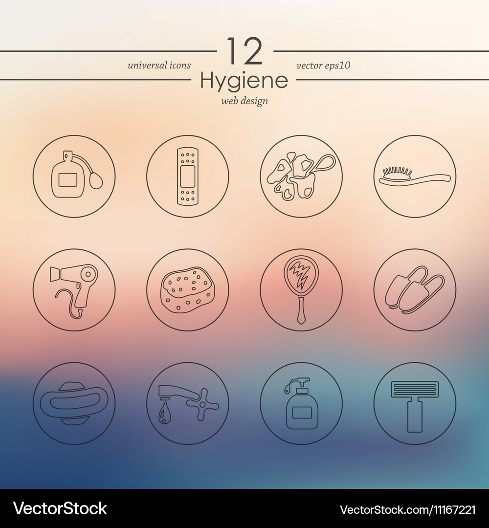 Set of hygiene icons Royalty Free Vector Image