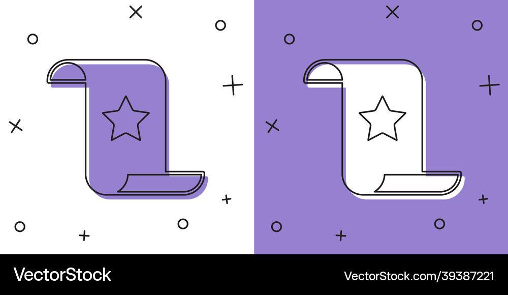 Set paper check and financial check icon isolated Vector Image