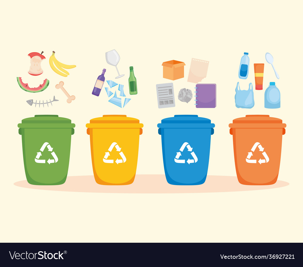 Sorting waste Royalty Free Vector Image - VectorStock