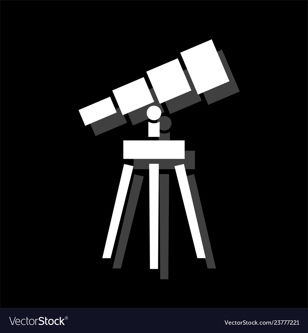 Telescope icon flat Royalty Free Vector Image - VectorStock