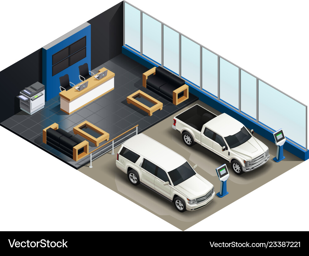 Transport realistic isometric composition Vector Image