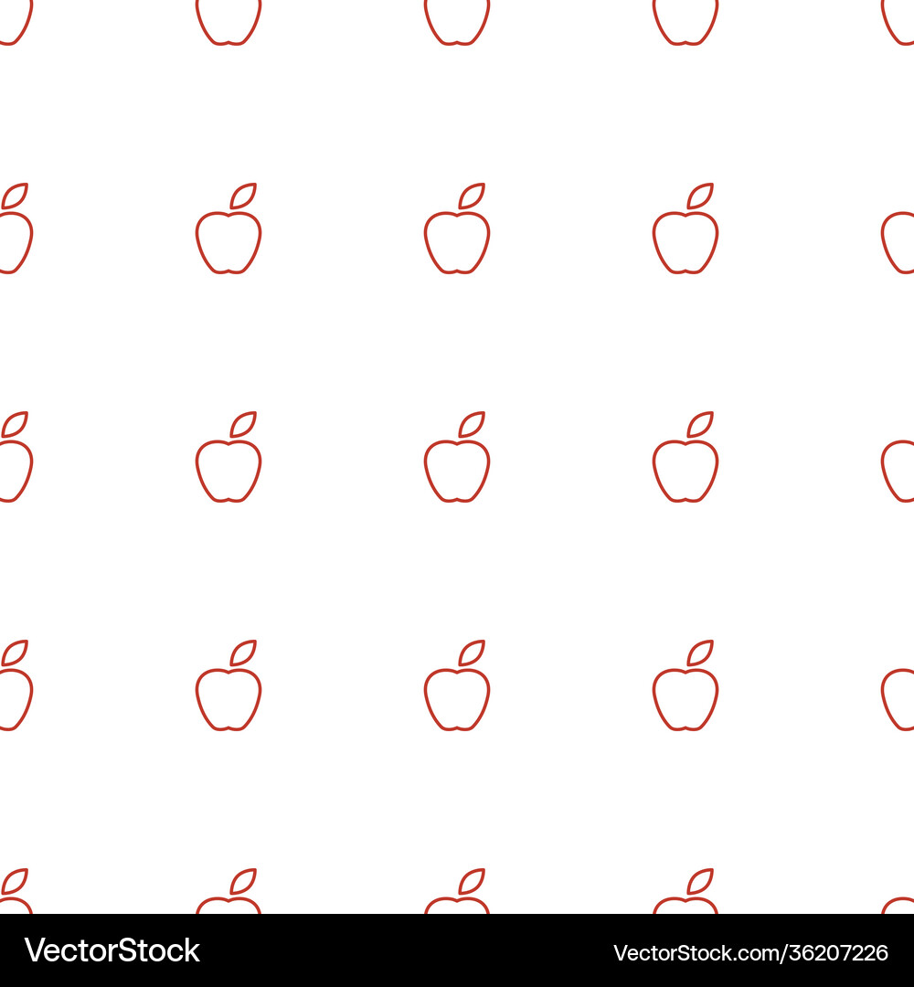 Apple icon pattern seamless white background Vector Image