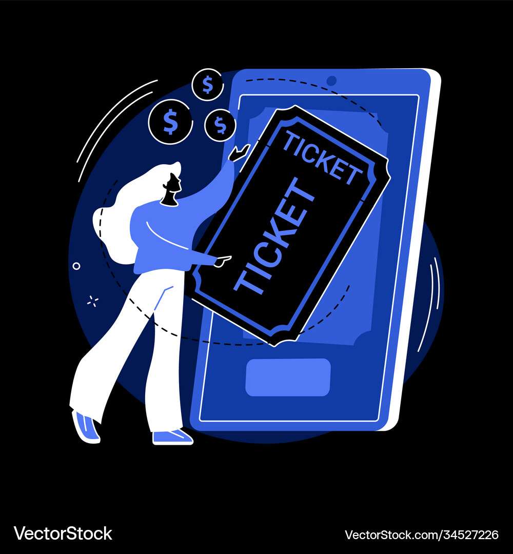 Buying tickets online abstract concept Royalty Free Vector