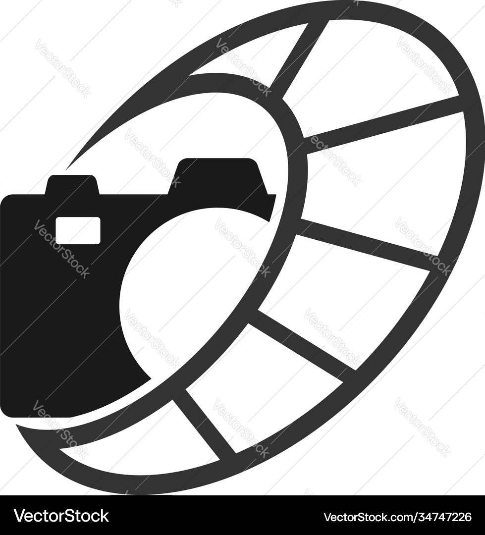 Camera photography template sign modern graphic Vector Image
