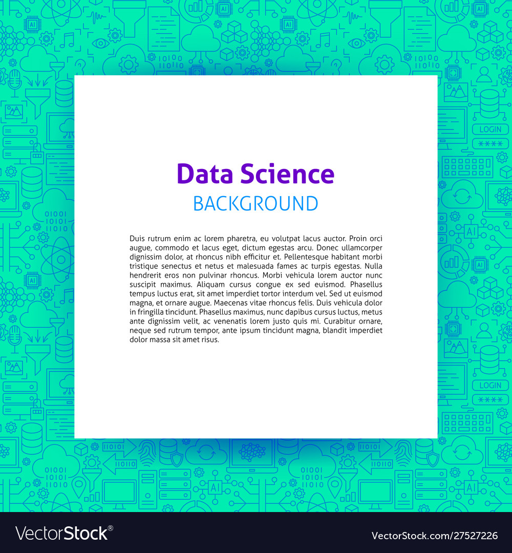 Data science paper template Royalty Free Vector Image