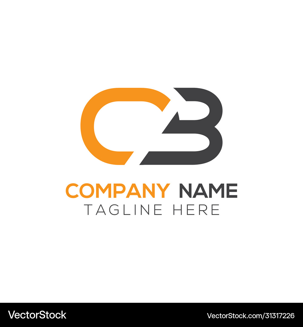 Initial simple letter ob logo design template Vector Image