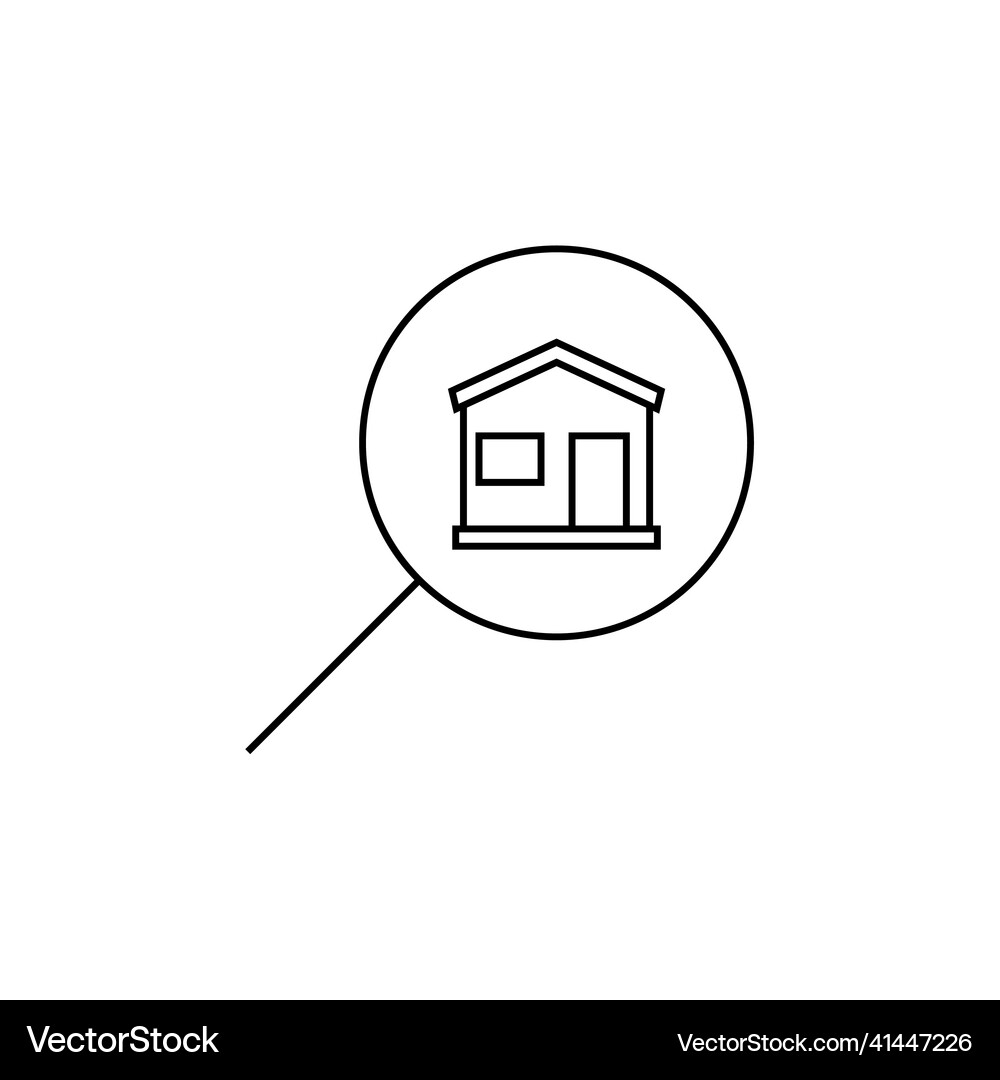 Search home outline icon linear style sign Vector Image