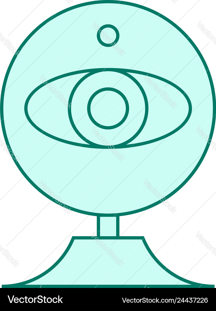 Web cam icon filled outline or line style Vector Image