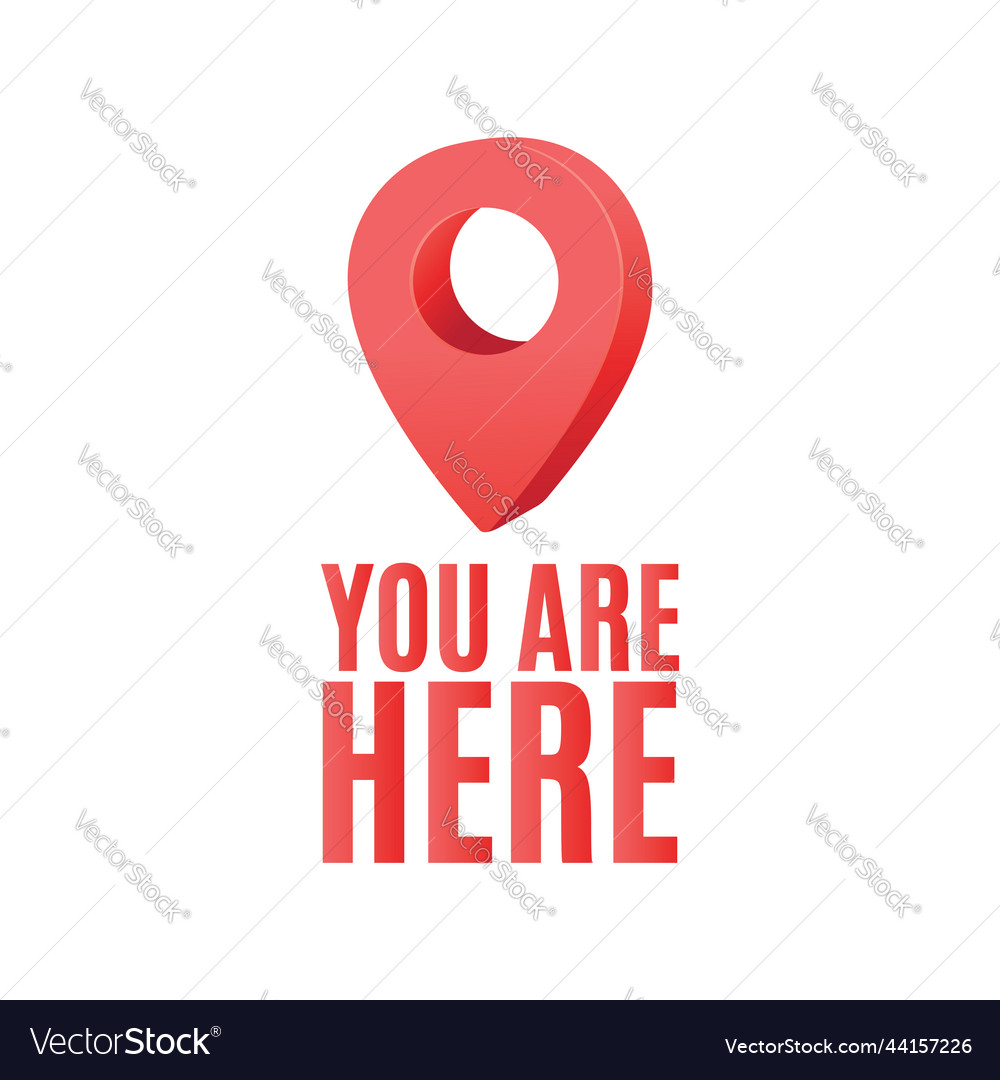 You are here map icon navigation mark arrow Vector Image