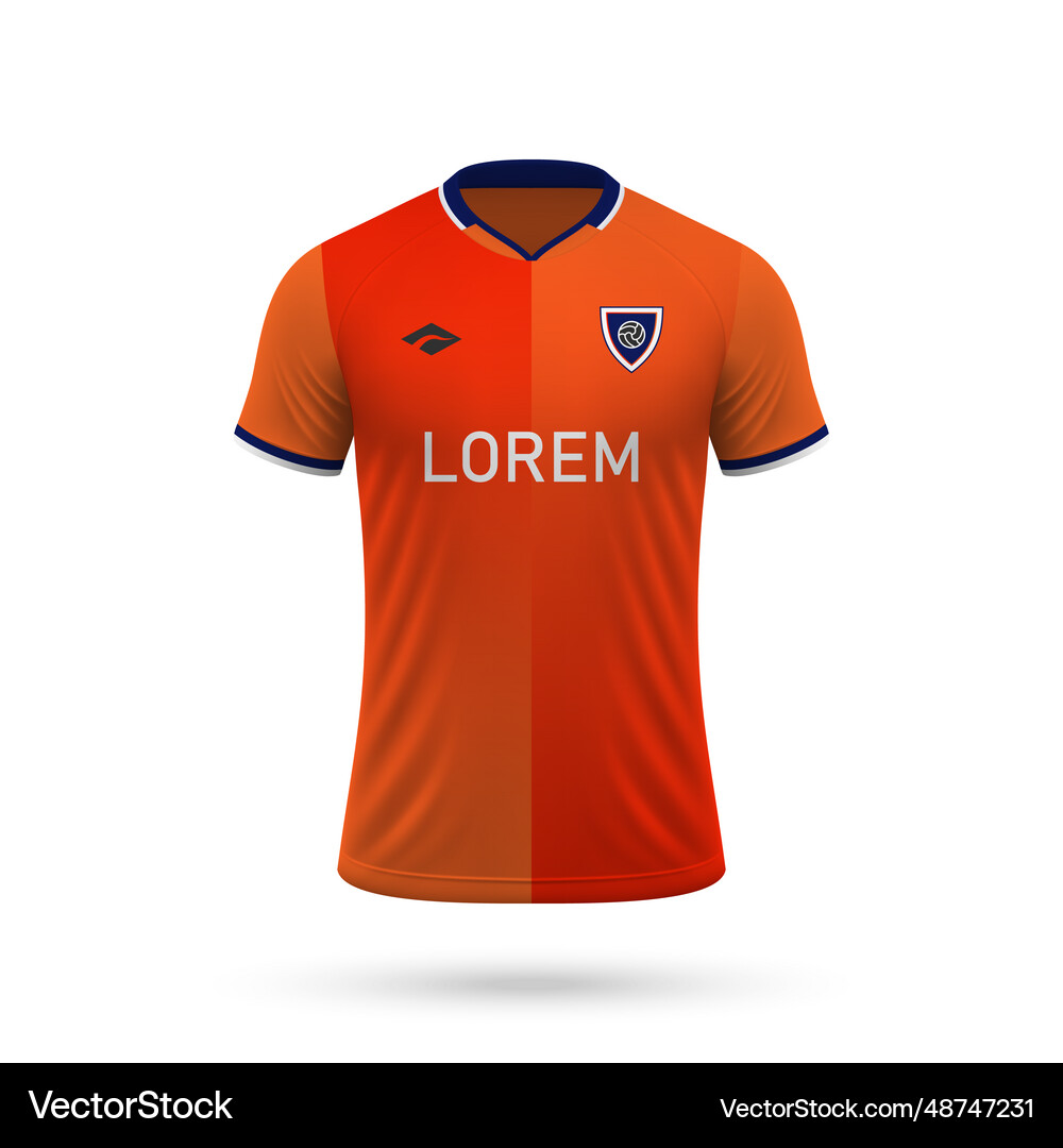 3d realistic soccer jersey shirt template Vector Image