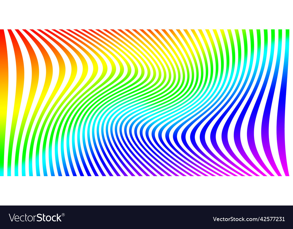 Abstract background with rainbow colored striped Vector Image