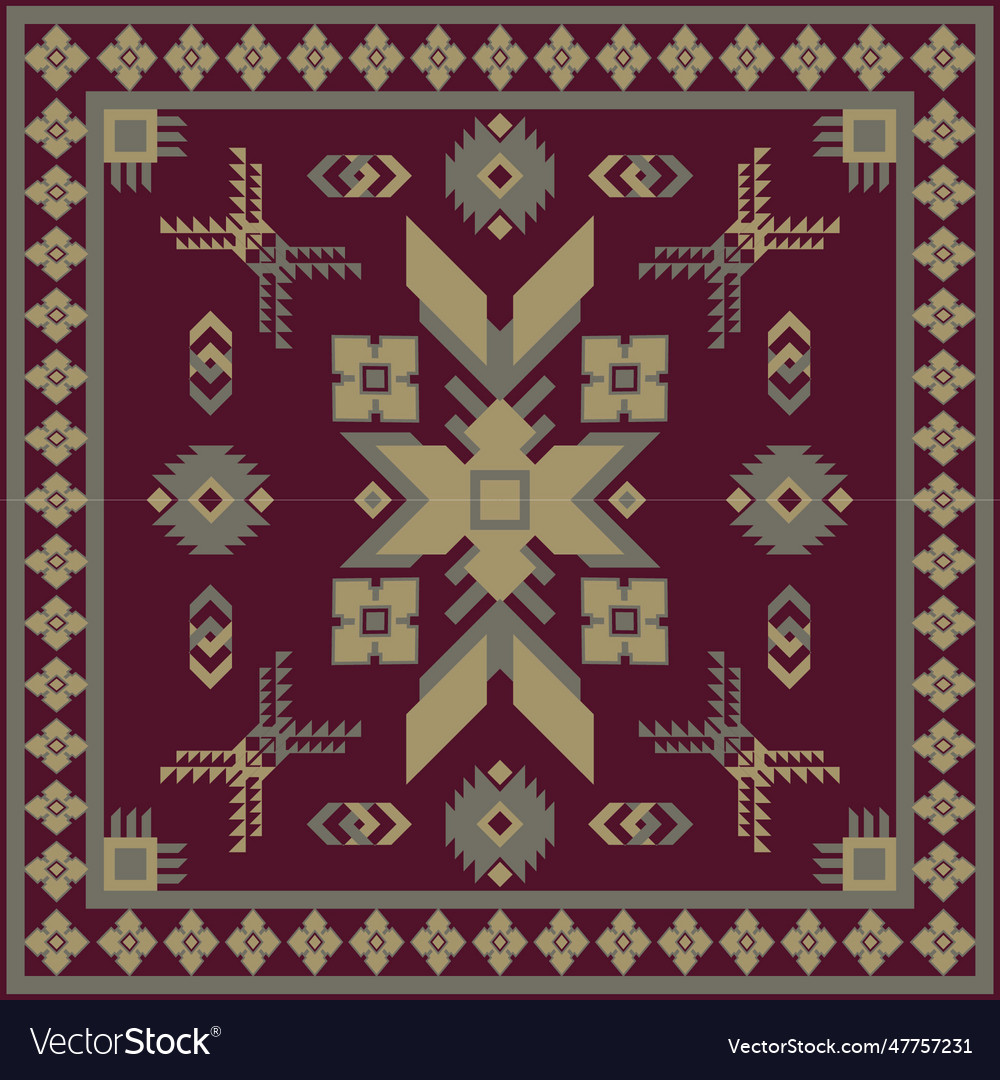 Carpet pattern rectangular prayer mats prayer Vector Image
