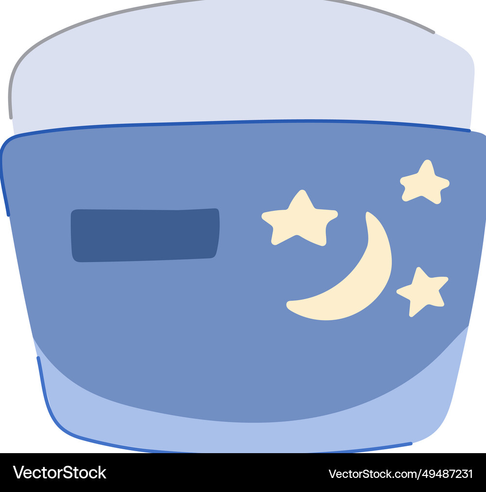 Cosmetic night cream cartoon Royalty Free Vector Image