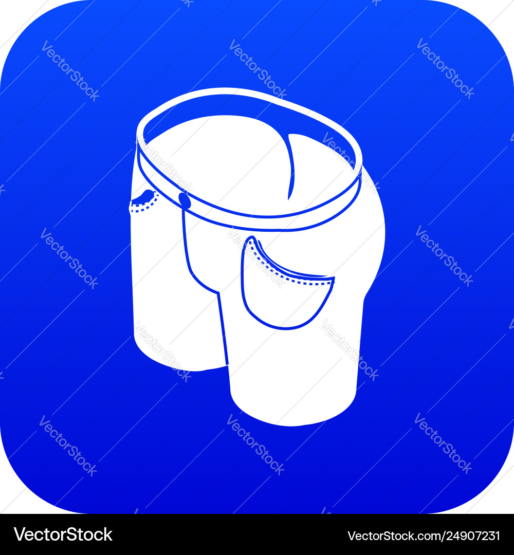 Fashion jeans icon blue Royalty Free Vector Image