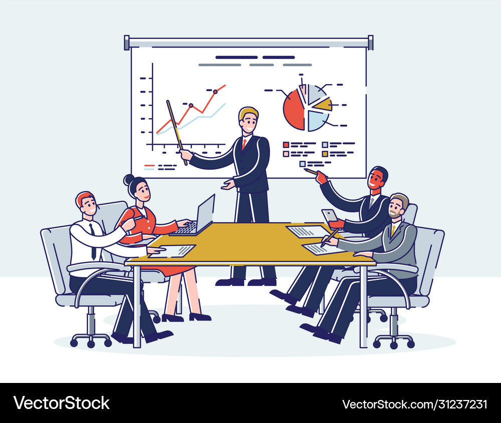 Financial situation on market expert Royalty Free Vector