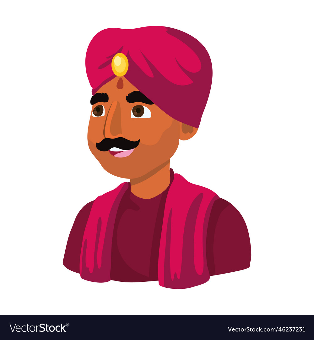 Hindu man Royalty Free Vector Image - VectorStock