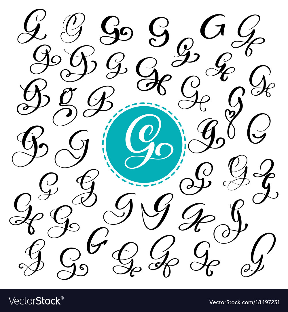 Calligraphy Alphabet Capital G In Calligraphy