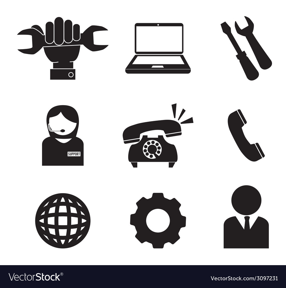 Technical support design over white background Vector Image