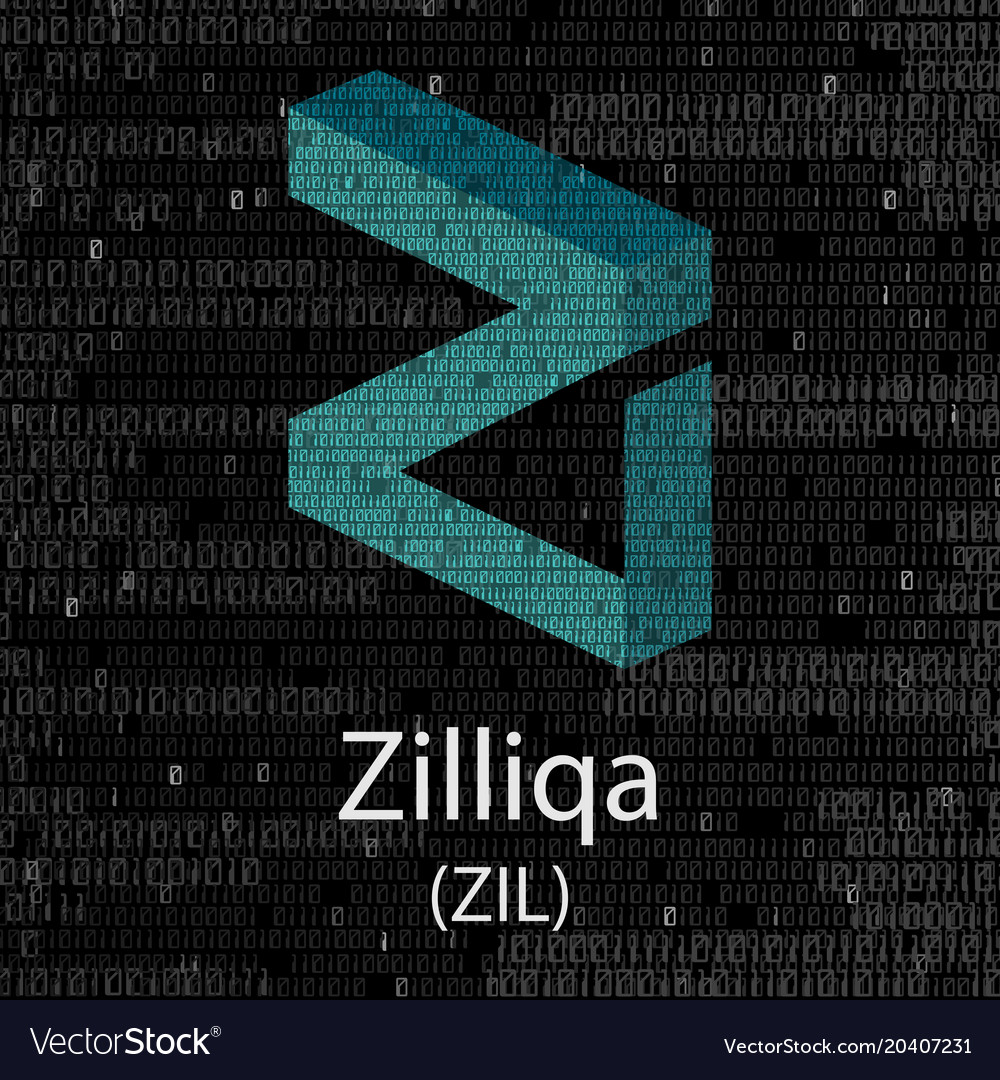 Zilliqa cryptocurrency background Royalty Free Vector Image